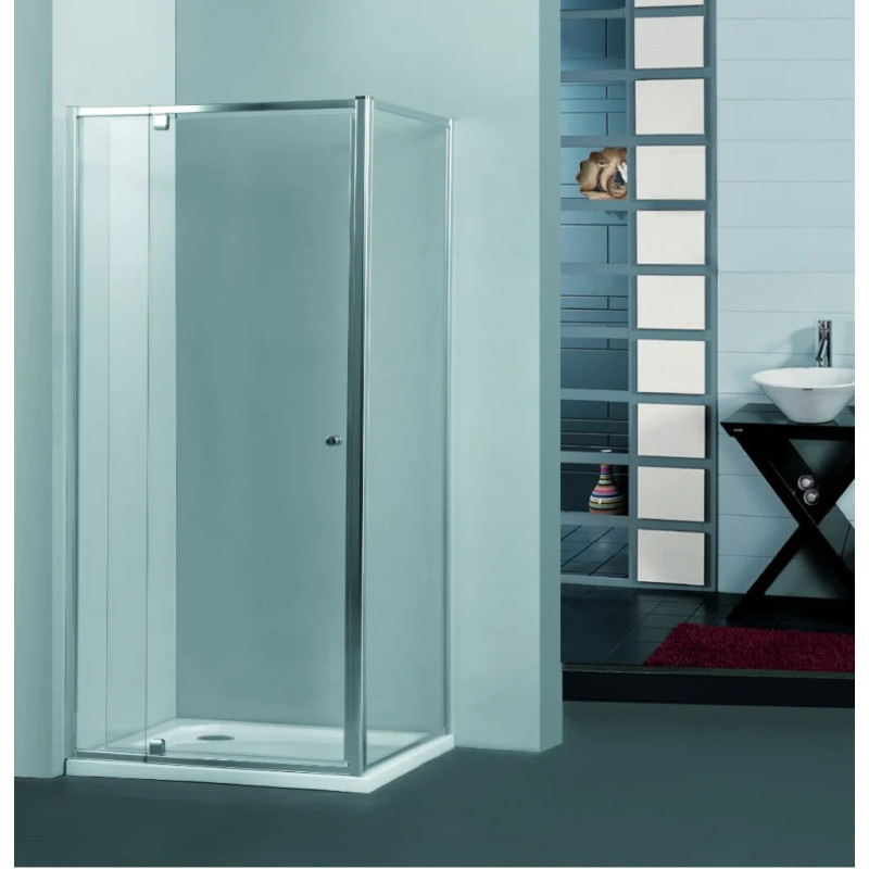Covey 700-1470mm (door side) x 800-1200 (fixed panel) Pivot Door Shower ...